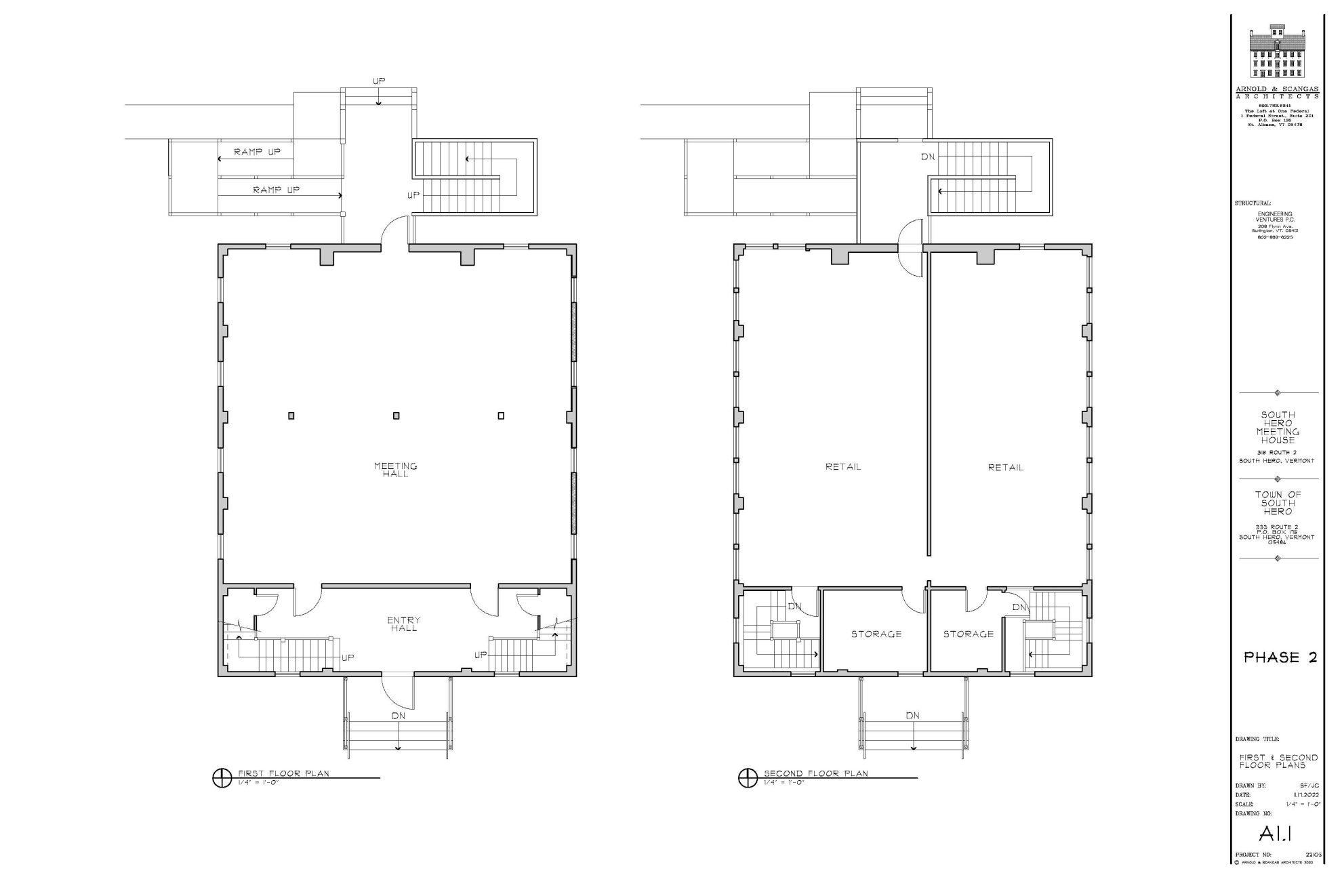 Architect’s Conceptual Plans - South Hero Meeting House Project